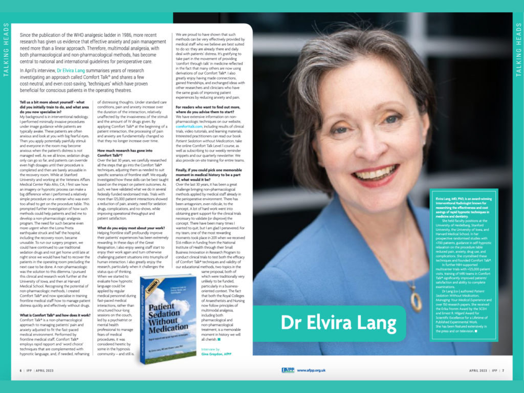 Dr. Lang’s “Talking Heads” Interview Featured in AfPP’s IPP Magazine ...